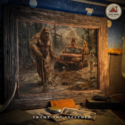 Sasquatch Bigfoot Art Print Jeep 4x4 Mud Bog Poster Wall Art Mud ...