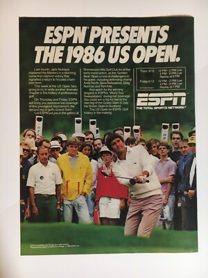 Andy North U.S. Open ESPN 1986 Vintage Print Ad 8x11 Inches Man Cave ...