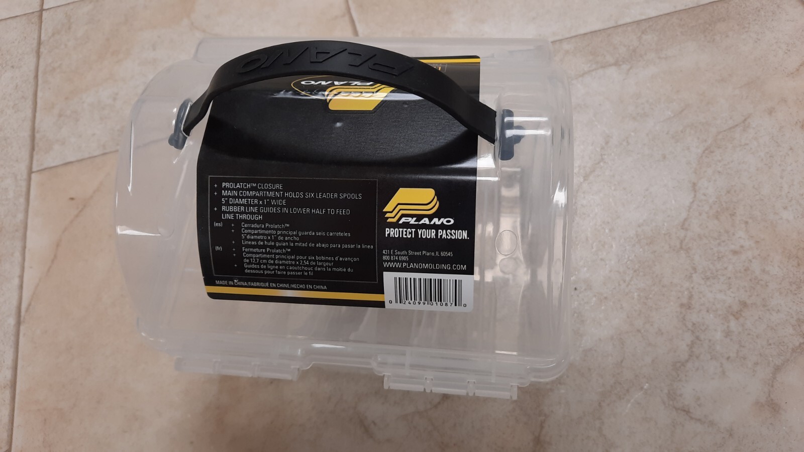 PLANO Fishing Tackle Leader Spool Box clear plastic ProLatch 6 Leads ...