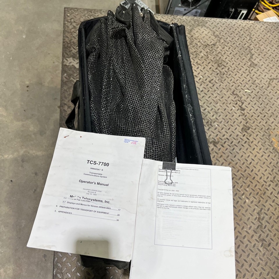 TCS-7700 Inmarsat B Satellite Communications System with Antenna ...