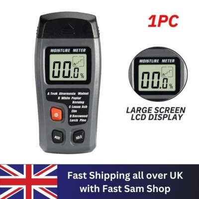 Digital Moisture Detector Damp Meter Wood Brick Screed,Wallpaper ...