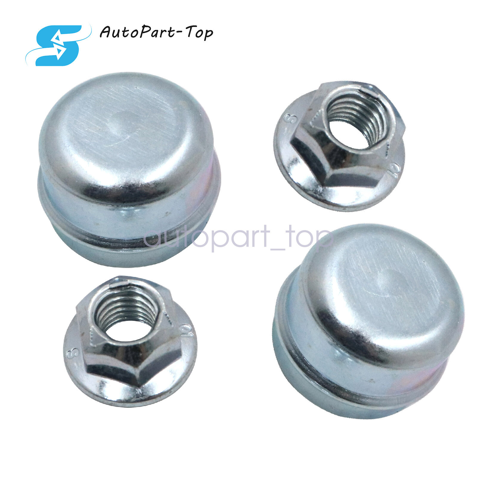 2 Pair Front Axle Nut & Dust Grease Cap Fit For 06-20 Ford F150 ...