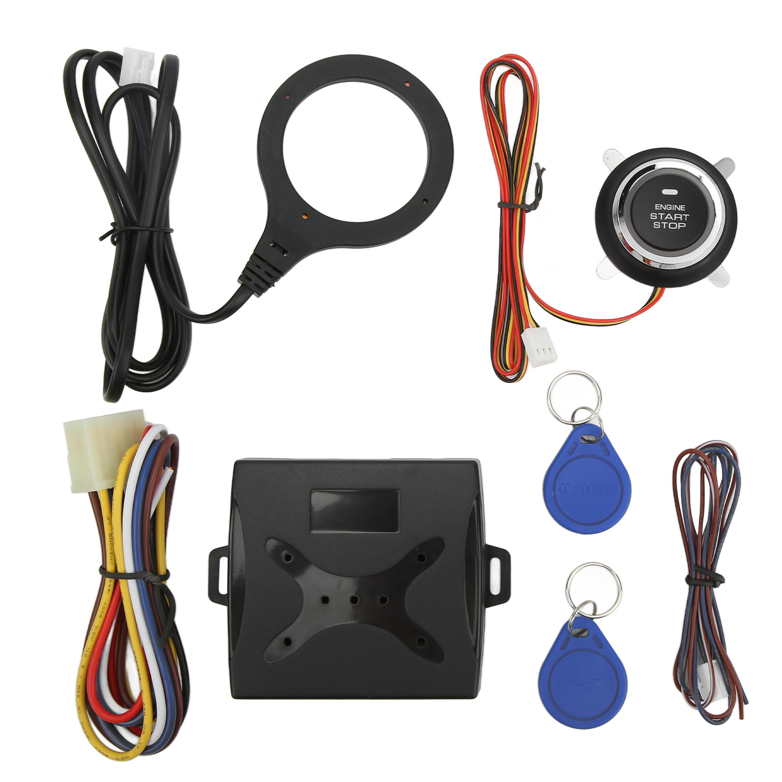 Car Push-Start Ignition Kit Smart Engine Start Stop Button Keyless Go ...
