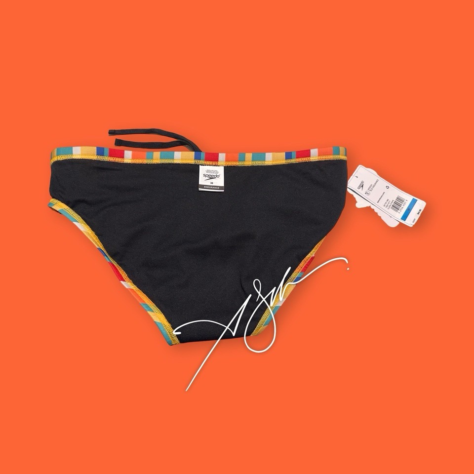 New Speedo Men's Printed One Swim Race Brief Clean Stripe 36" 7052115 ...