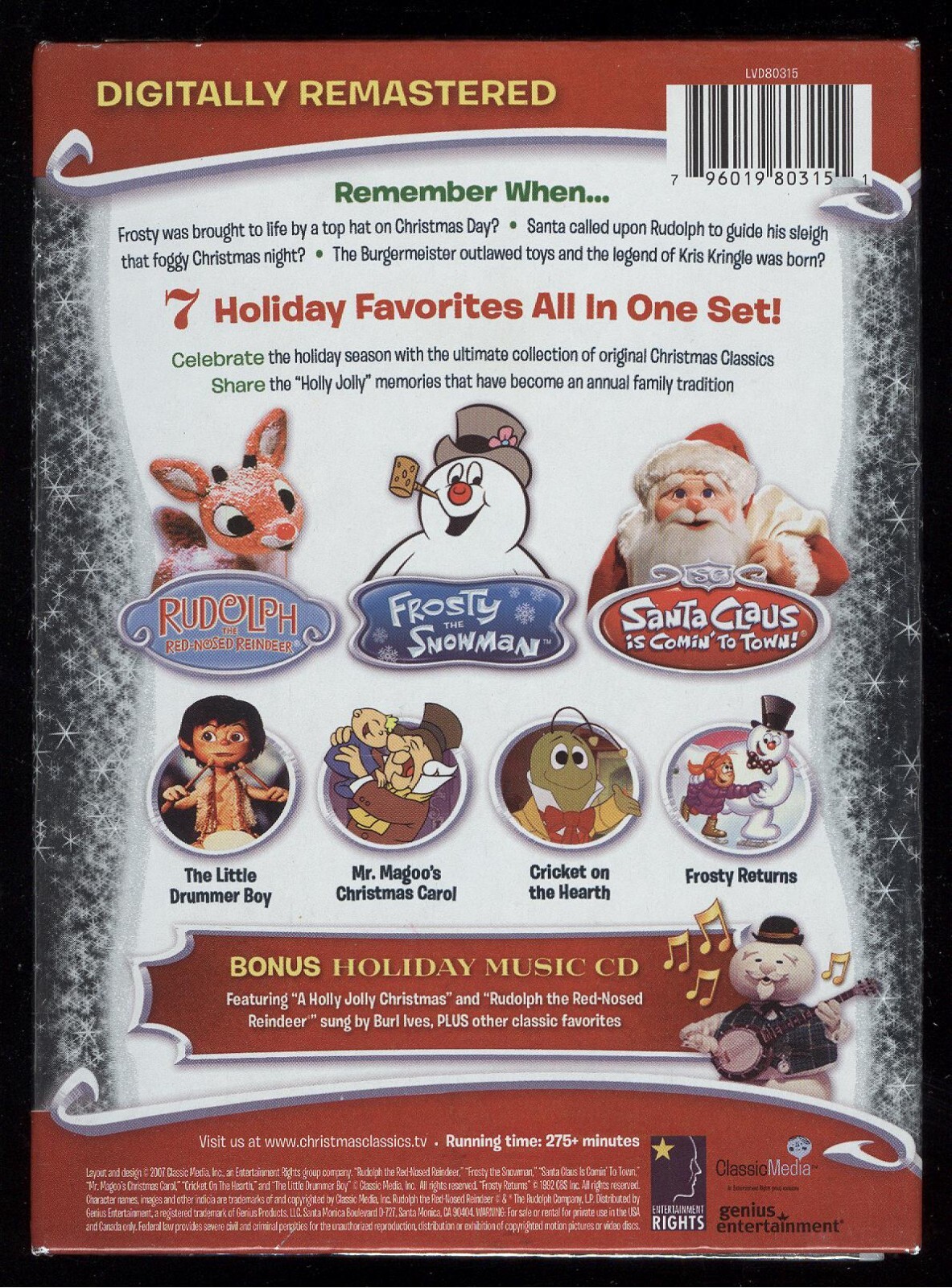 The Original Christmas Classics (Multi-DVD Set) w/CD (Rudolph Frosty ...