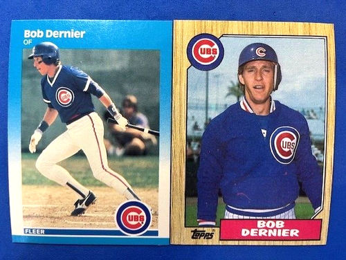 Bob Dernier 1987 Fleer & 1987 Topps Baseball - Cubs | eBay