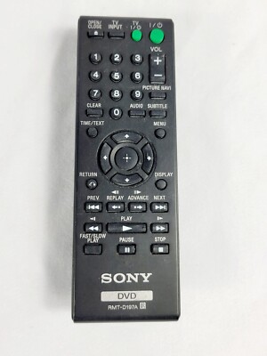 Genuine Sony DVD Remote Control RMT-D197A DVP-CX985V DVP-NS611H DVP ...