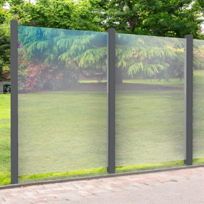 Windschutz Glaszaun Klarglas – transparenter Gartenzaun, modern ...