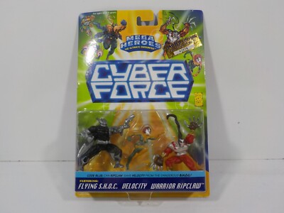 A0229 Mattel Cyber Force Mega Heroes Flying SHOC, Velocity Warrior ...