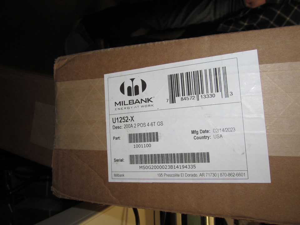 Milbank U1252-X 200 AMP 2 POS 4-6T GS Meter Socket Brand NEW in Box | eBay