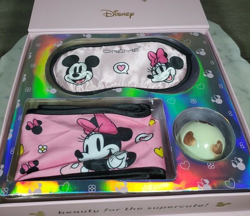 Disney Mickey & Minnie Spa Eye Beauty Sleep Mask Set Gift Box Reusable ...