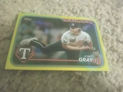 JON GRAY 2024 TOPPS SERIES ONE CARD #16 TEXAS RANGERS (YELLOW FOIL) | eBay