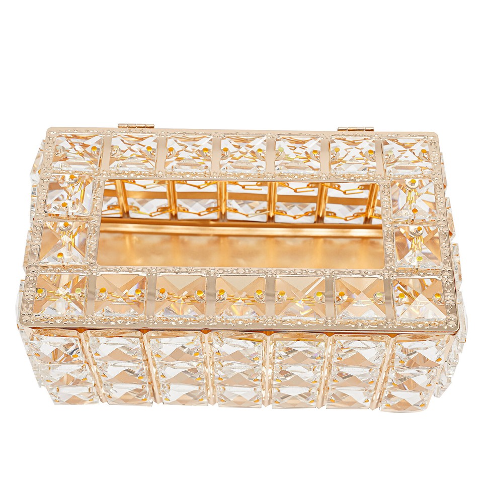 Rhinestone Tissue Box Cover Crystal Napkin Holder Case for Hotel Car ...