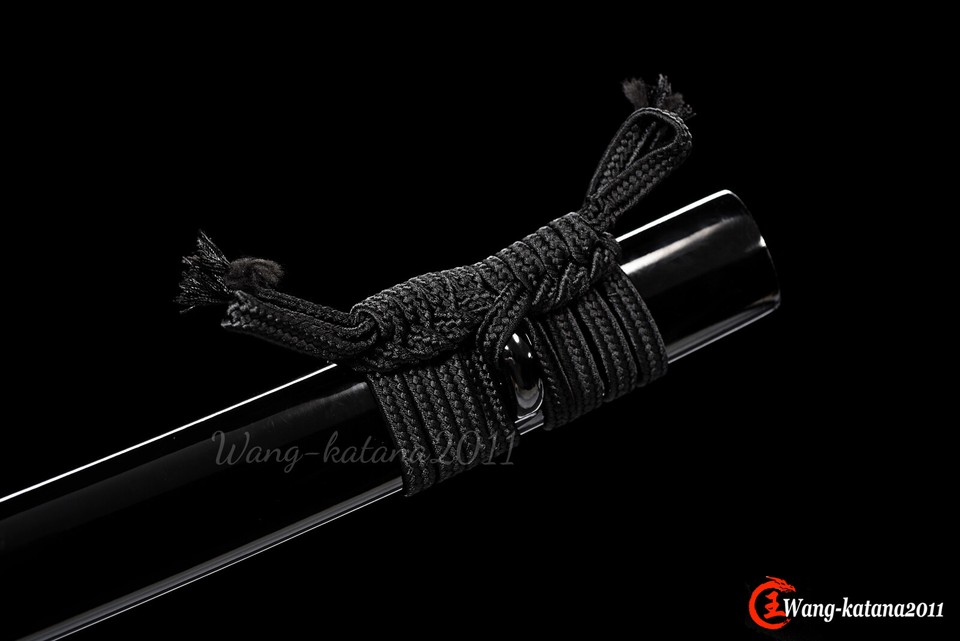 HONSANMAI Katana Clay Tempered Folded All Black 40'' Japanese Sword ...