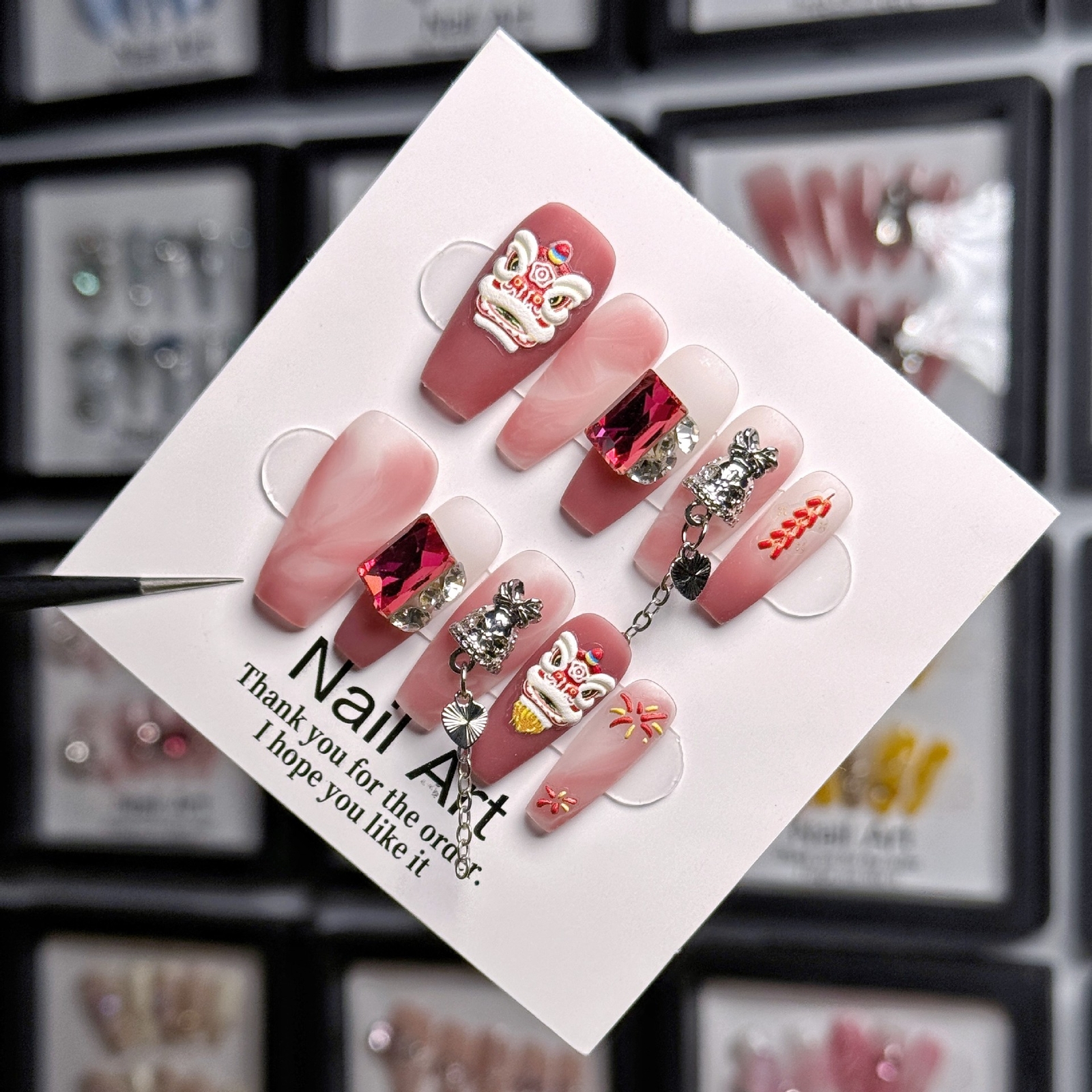 Fashionable Chinese Style Nail Art Handcrafted Cute And Cool Choose ...