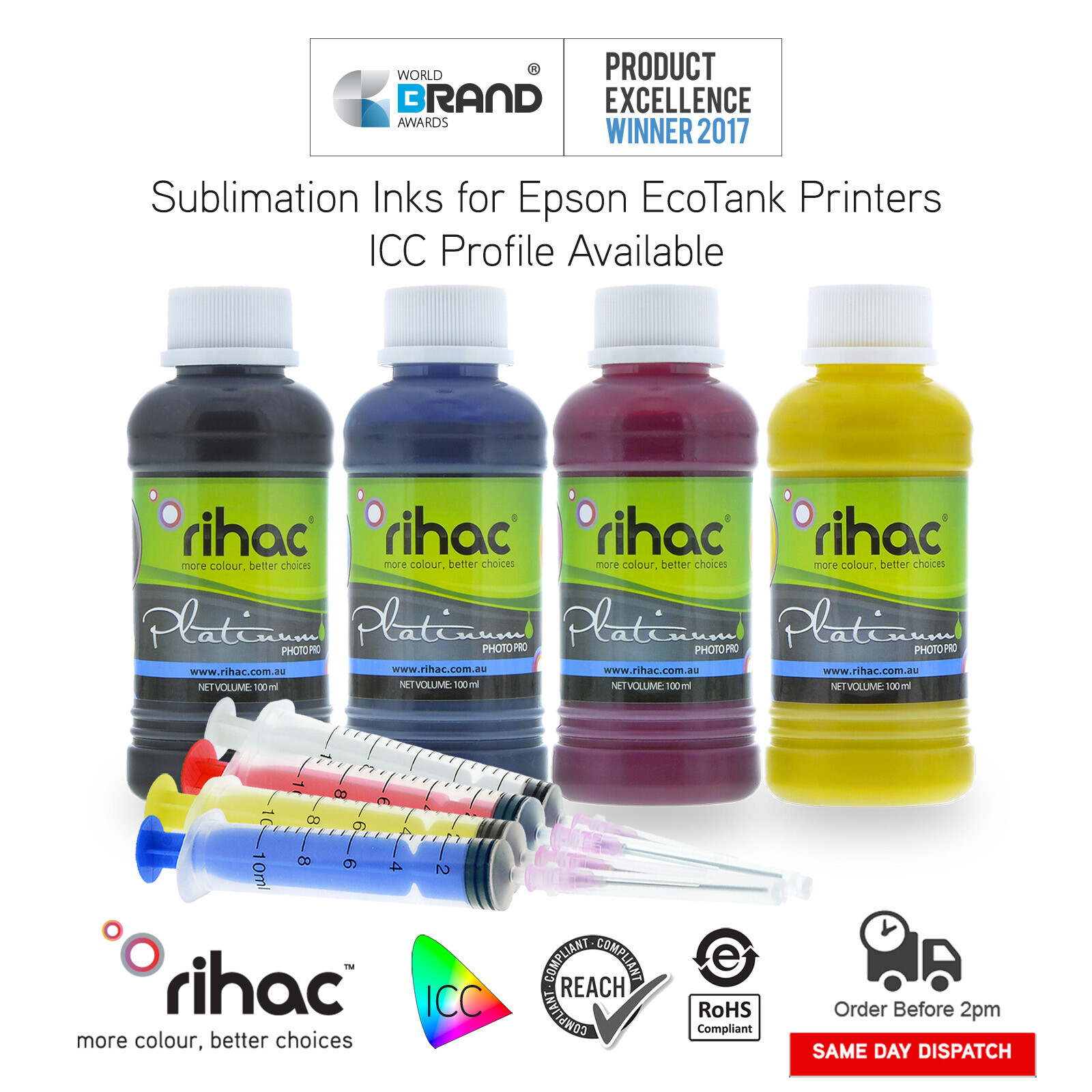 Dye Sublimation Ink for Epson EcoTank ET-1110 ET-2710 ET-2720 T522 ...