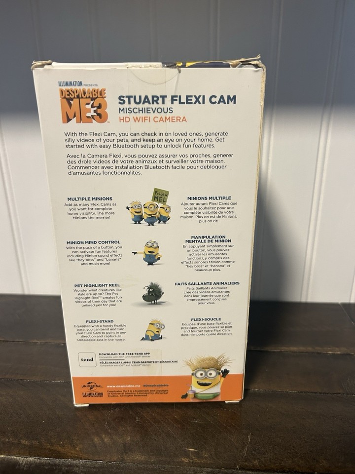 Illumination Despicable Me 3 Minions Stuart Flexi HD WIFI Camera - NIB ...