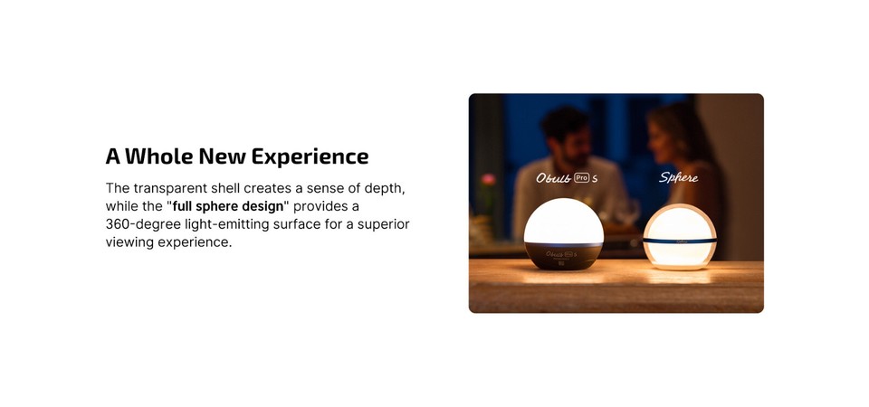 Olight Sphere Ambient Light + Olink, App Control, 360° Lighting, 75 Lu ...