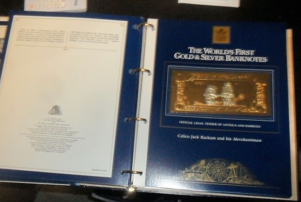 JB RFM 80377 World’s First Gold & Silver Banknotes Antigua & Barbuda ...