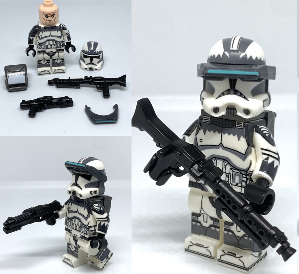 Lego RARE custom Wolfpack Clone Troopers - 8 Figures, Commander Wolffe ...