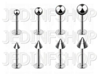 Labret Lip Stud Monroe | 1.6mm (14g) - 4mm-25mm | Stainless Steel ...