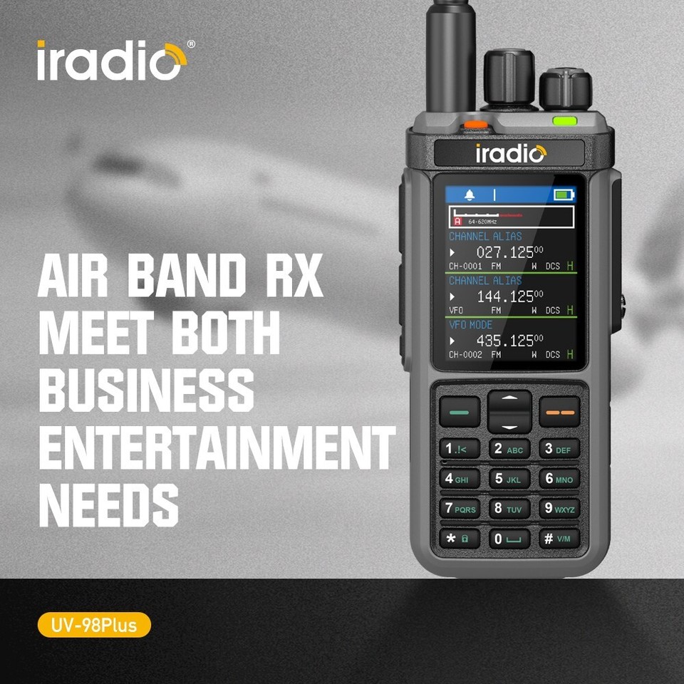 Iradio UV-98PLUS GPS Multi Band 10W Cross Band Repeater Walkie Talkie ...