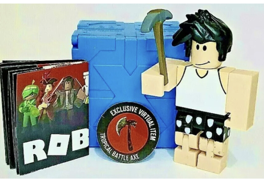 Roblox Series 9 ISLAND ROYALE: BUS DRIVER Figure w/ TROPICAL BATTLE AXE ...