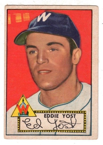 40% OFF 1952 Topps #123 Eddie Yost - Washington Senators, Excellent ...
