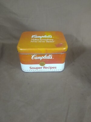 Vintage Campbells Soup Tin Box SOUPER RECIPES with Recipe Cards | eBay