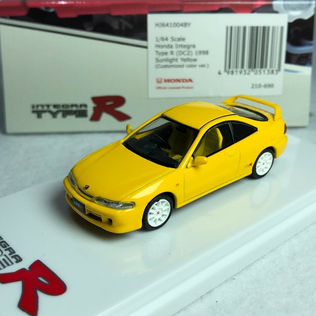 Hobby Japan 1/64 Honda Integra Type R (dc2) Yellow Custom Color ...