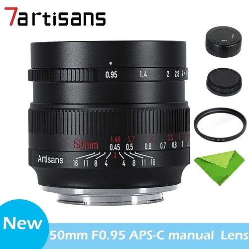 7artisans 50mm F0.95 APS-C manual Large Aperture Lens For Fujifilm Fuji ...
