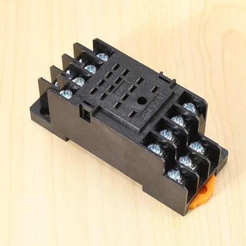 3X (PYF14A DIN rail relay base base 14 pin for MY4NJ HH54P MY4 Z3L8 ...