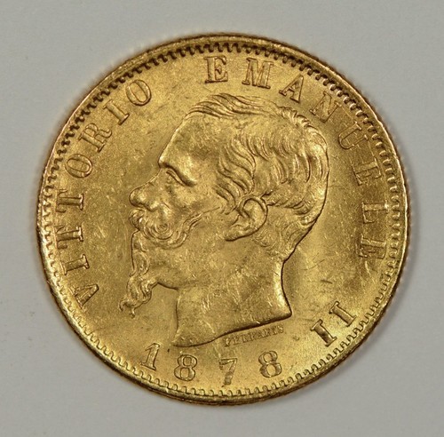 1878-R Italy 20 Lire gold coin for Vittorio Emanuele | eBay