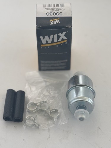 WIX 33033 Universal In-Line Fuel Filter with 3/8â€ Clamp-On Inlet ...