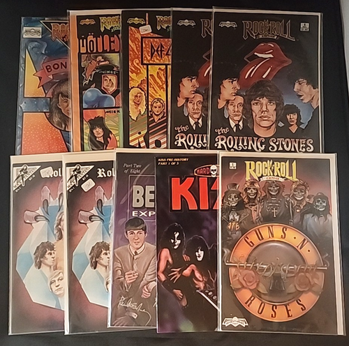 Huge Lot of 10 Rock Metal Music Themed COMIC BOOKS Stones, Beatles ...