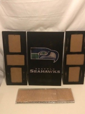 NFL Seattle Seahawks Picture Frame THROWBACK LOGO 3 PIECE FRAME SET ...