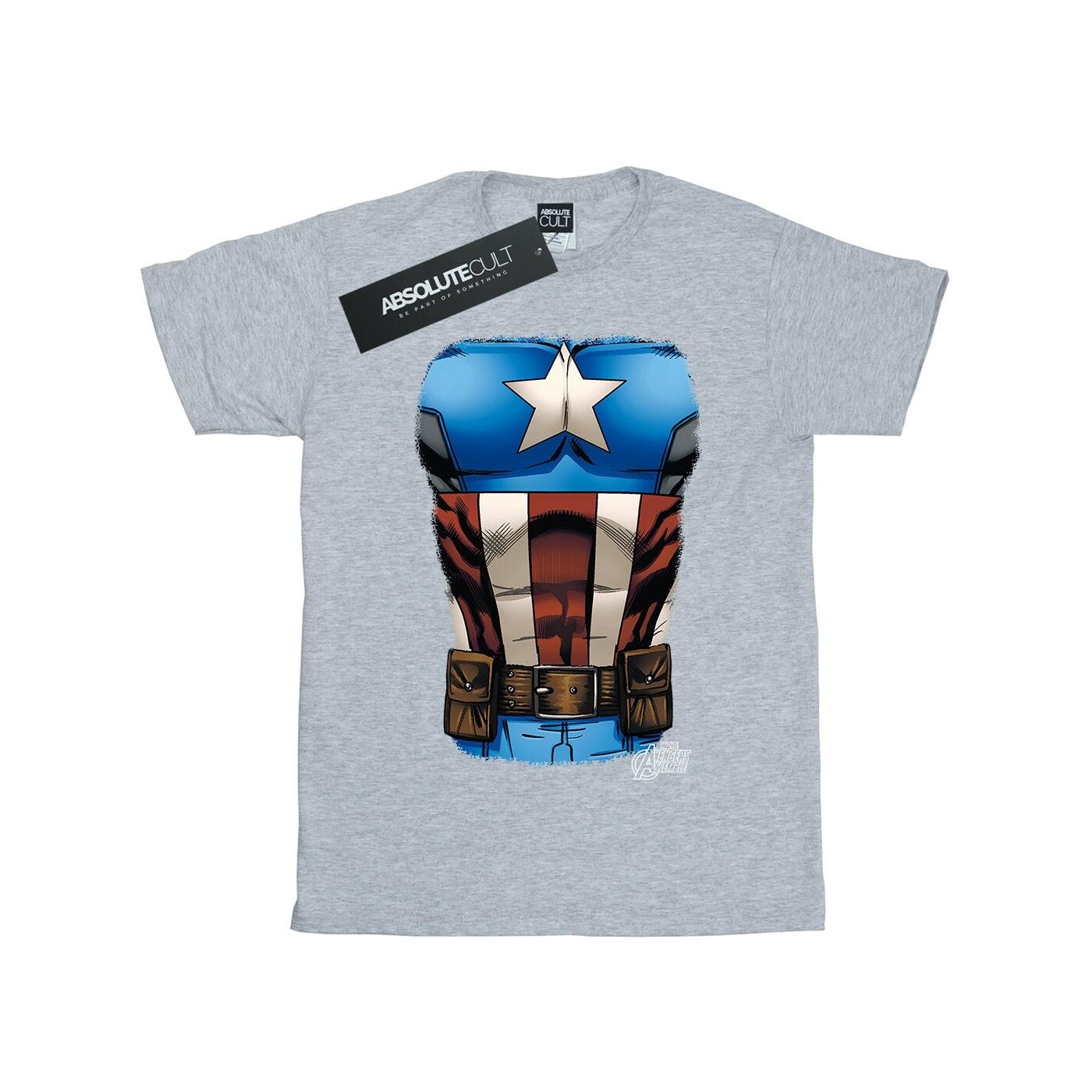 Marvel Boys Captain America Chest Burst T-Shirt (BI2959) | eBay