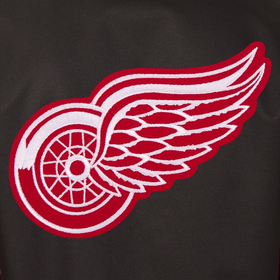 NHL Detroit Red Wings Poly Twill Jacket Embroidered Patches JH Design ...