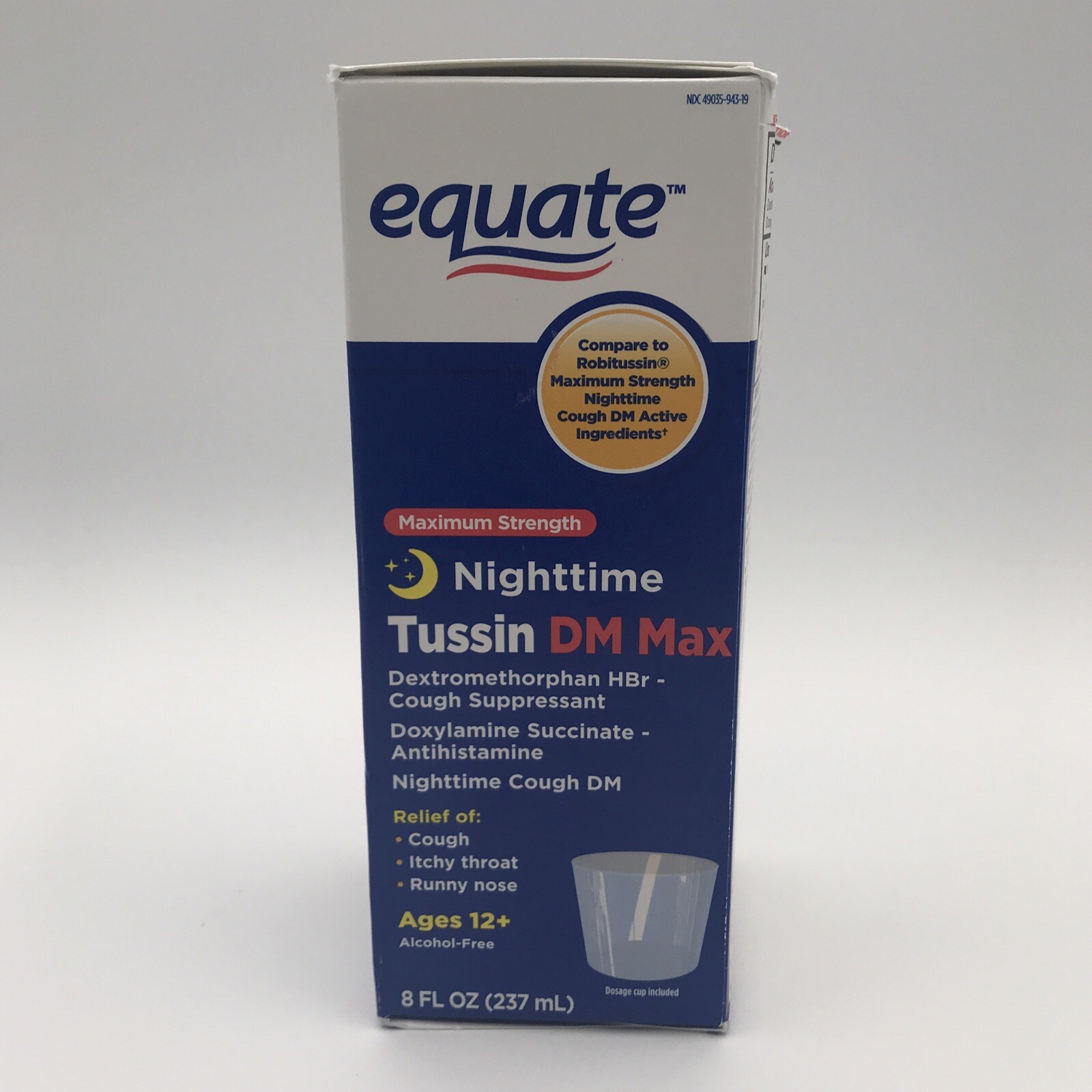3 EQUATE MAXIMUM Strength Nighttime Tussin DM Max 8 Oz EA 2022 Comp ...