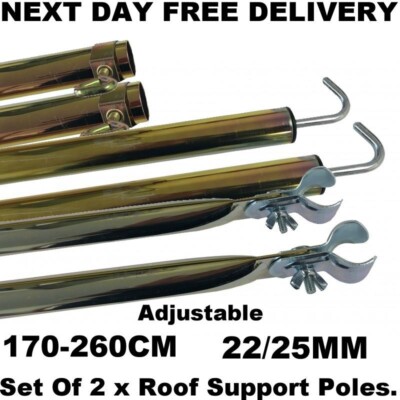 2X NEW PAIR CAMPTECH STORM POLES ROOF SUPPORTS CARAVAN PORCH AWNING ...