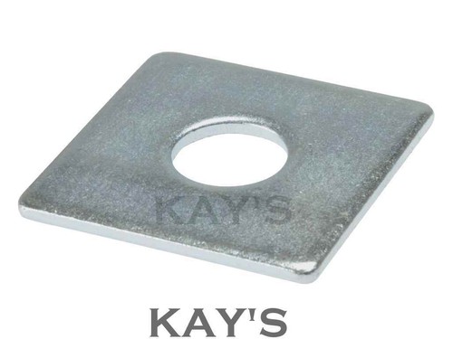 SQUARE PLATE WASHERS 50mm x 50mm HEAVY DUTY THICK ZINC PLATED M8 M10 ...