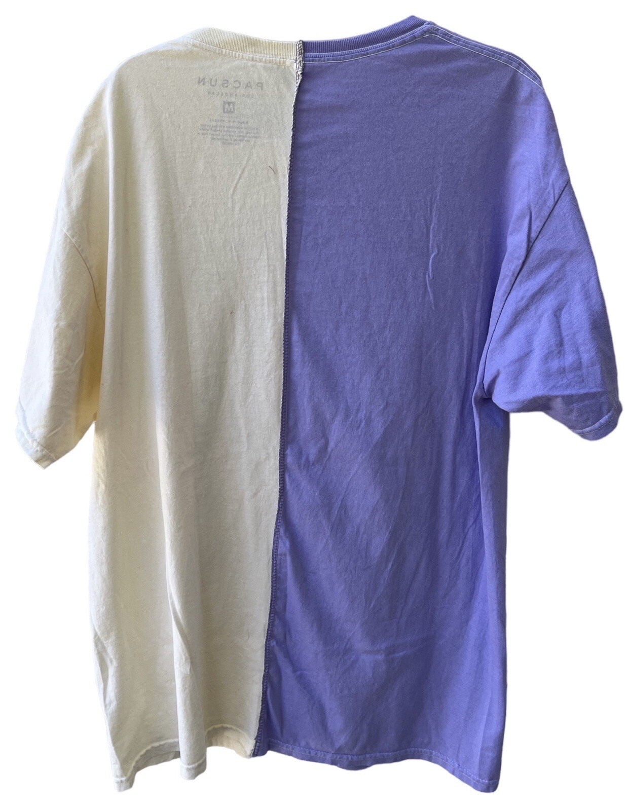 PACSUN Collegiate Split Graphic T-Shirt Men’s Large Purple Cream for ...
