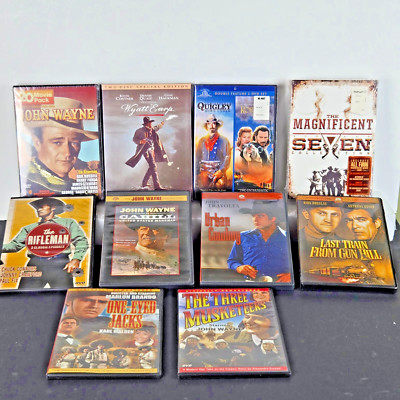 LOT DVD Movie Westerns Cowboy #3new Selleck John Wayne Packs Multi ...