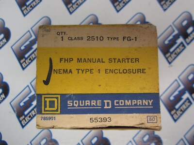 Square D 2510FG1, FHP Manual Starter, 115/277 Volt, 1 Phase, 1 HP- NEW ...
