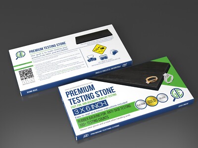 GTE GOLD TEST STONE Silver Platinum Testing Scratch Tester Touchstone ...