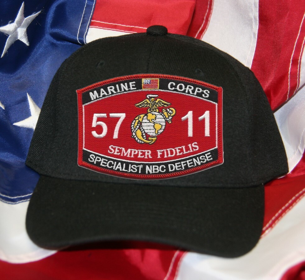 MOS 5711 SPECIALIST NBC HAT PATCH CAP US MARINES PIN UP NUCLEAR ...