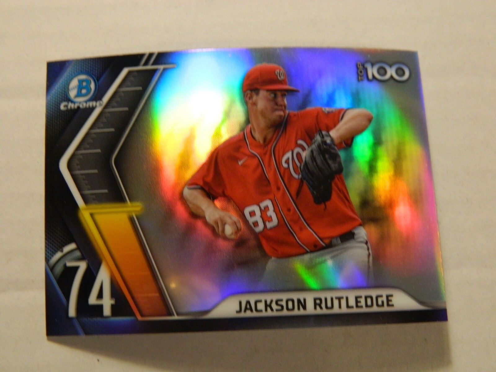 2022 Bowman Chrome Top 100 Prospect Card of Jackson Rutledge ...