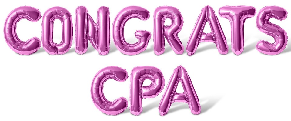 CONGRATS CPA Letter Balloon Banner - Graduation Day Party Supply ...