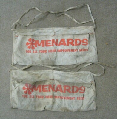 Menards aprons Vintage Home Improvement store 2 total waist aprons | eBay