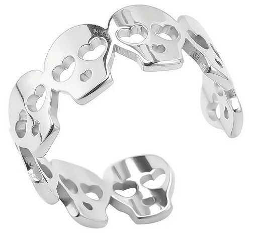 Skull metal toe rings | eBay